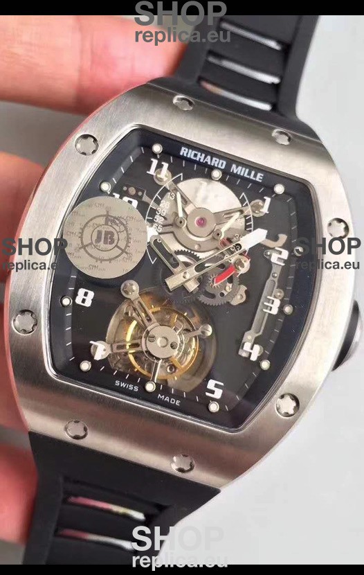 Richard Mille RM001 Genuine Tourbillon Swiss Replica Watch in Titanium ...